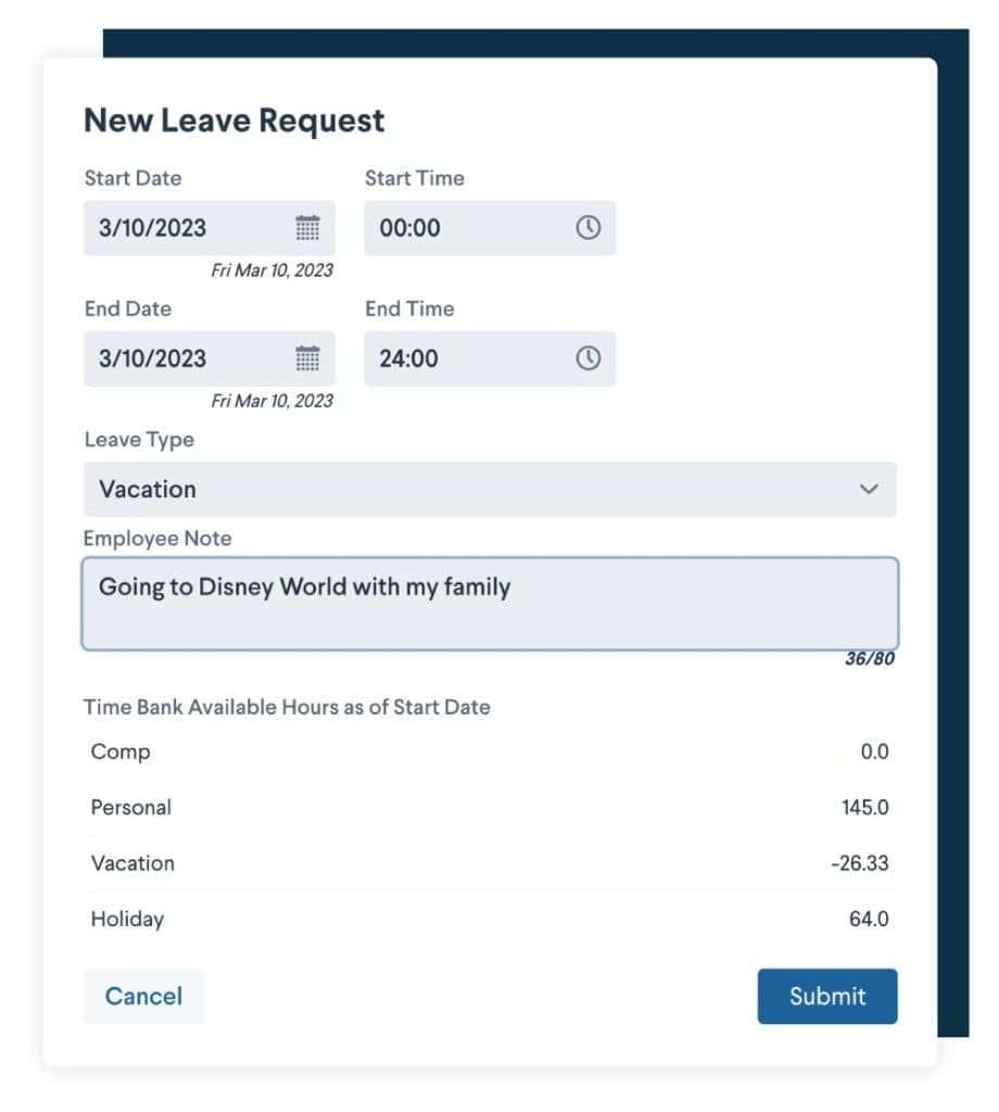 Leave Management Software for Public Safety Employees | InTime
