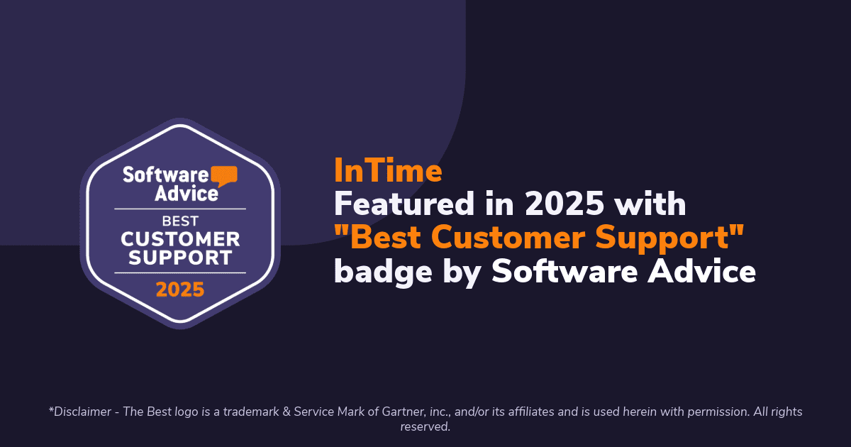 InTime Recognized with Best Customer Support in Employee Scheduling and ...